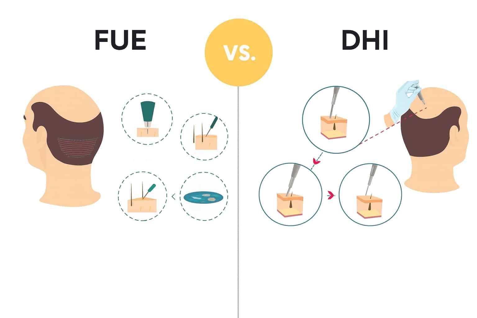 FUE vs DHI Hair Transplant Procedures Compared